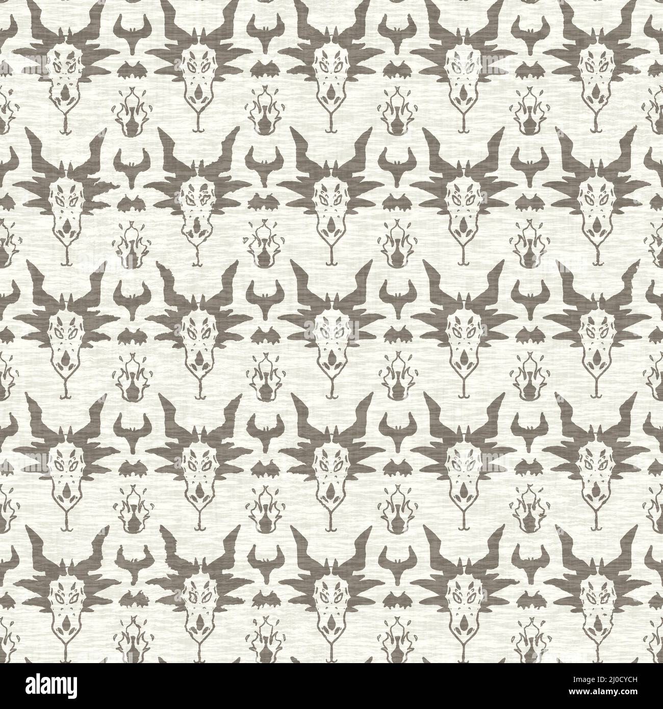 Dragon linen effect texture pattern. Seamless woven mythical reptile ...