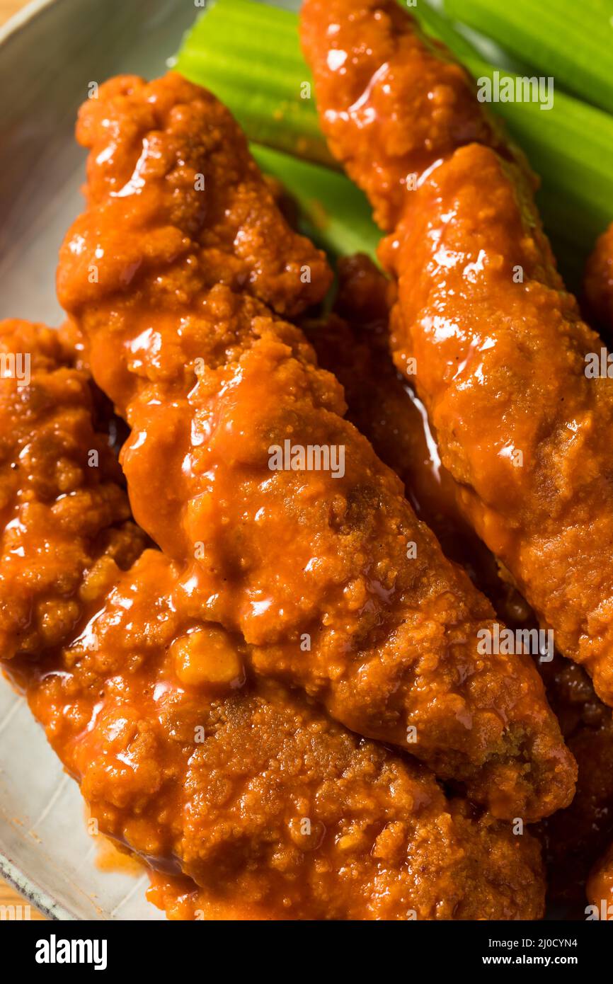 Homemade Buffalo Chicken Tenders with Celery and Blue Cheese Stock ...