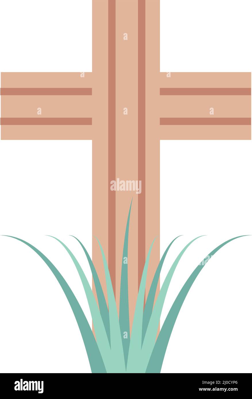 catholic cross in grass Stock Vector Image & Art - Alamy