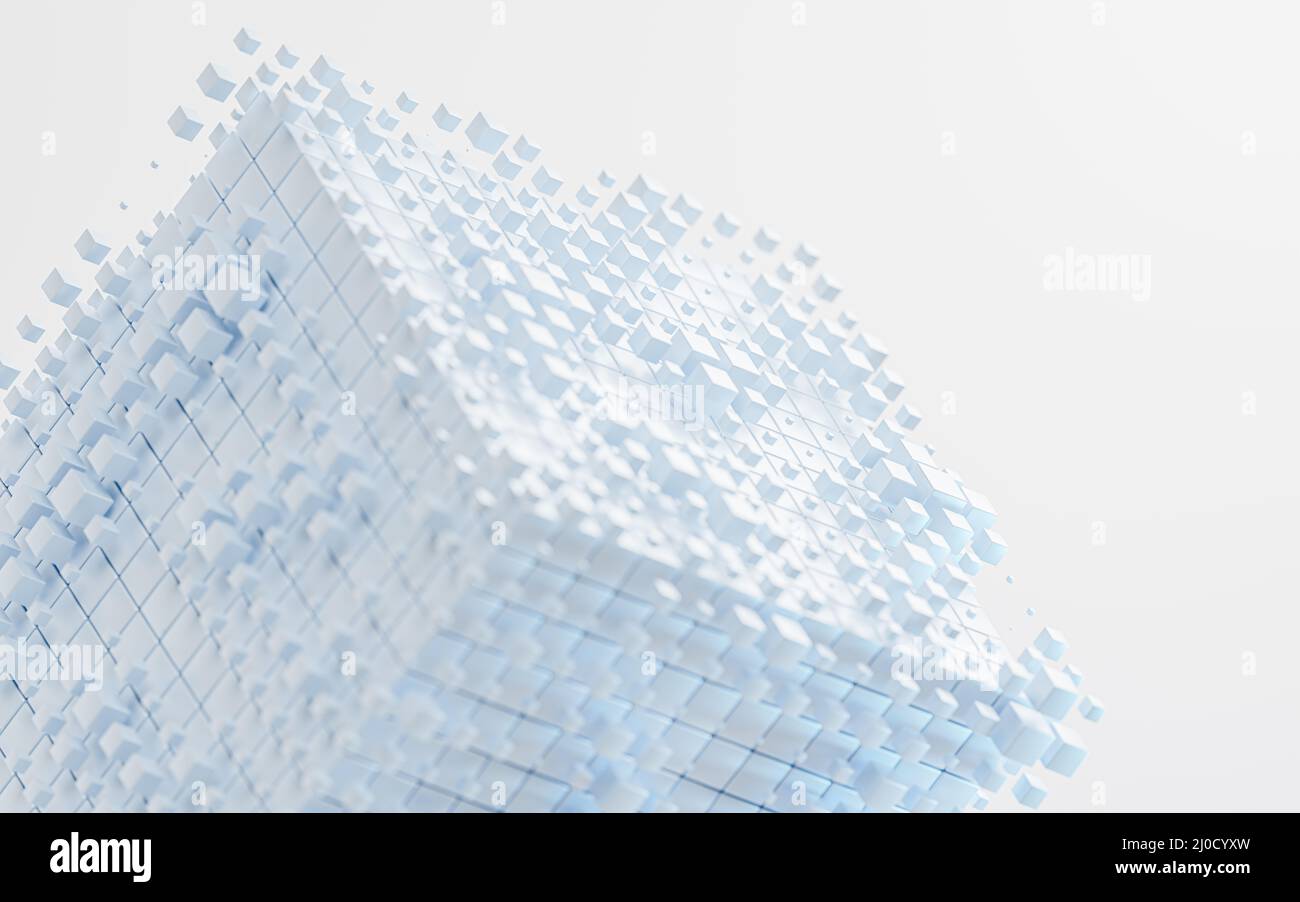 Abstract cube material, geometry background, 3d rendering. Computer ...
