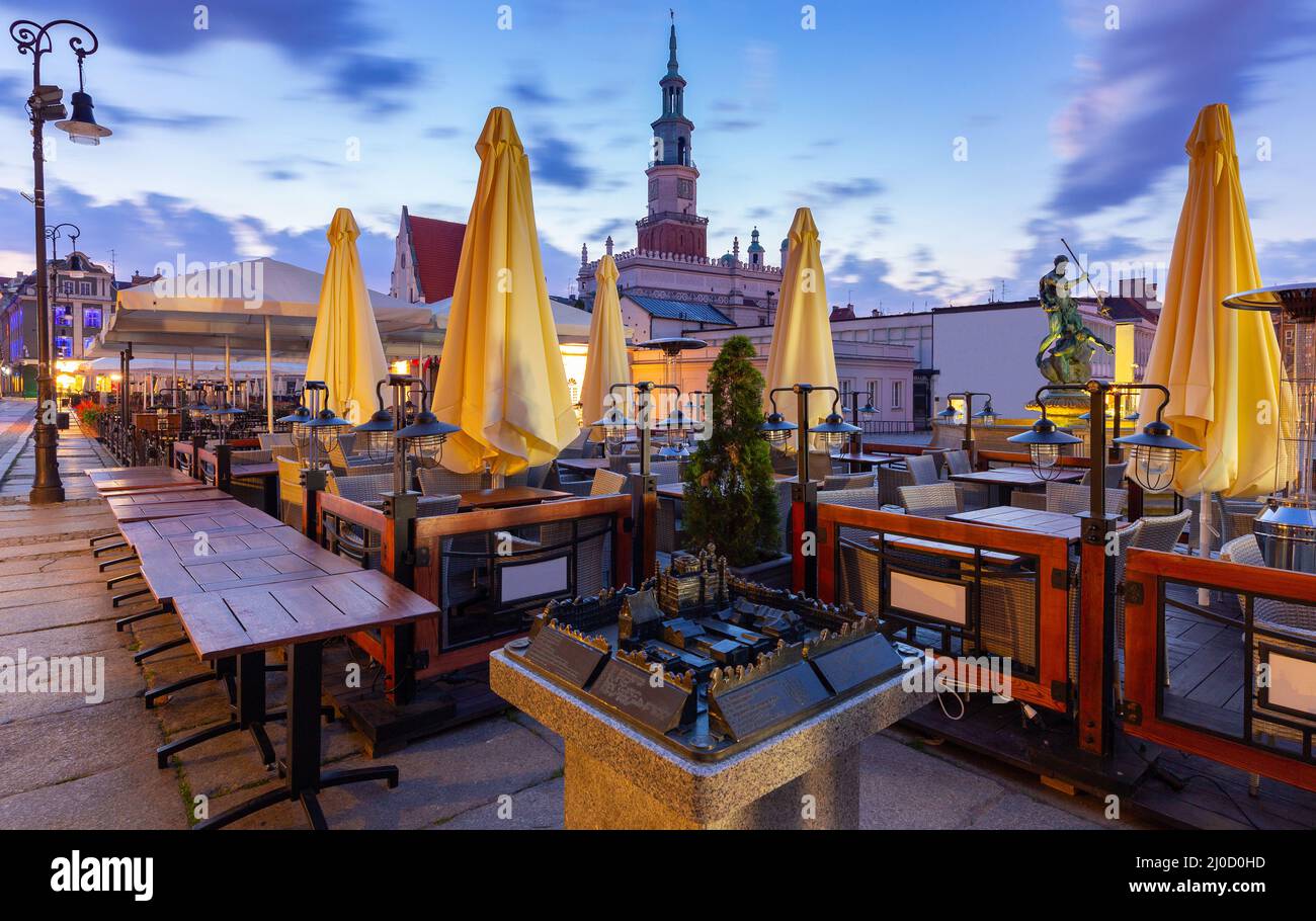 The old market square and the colorful facades of medieval houses in ...