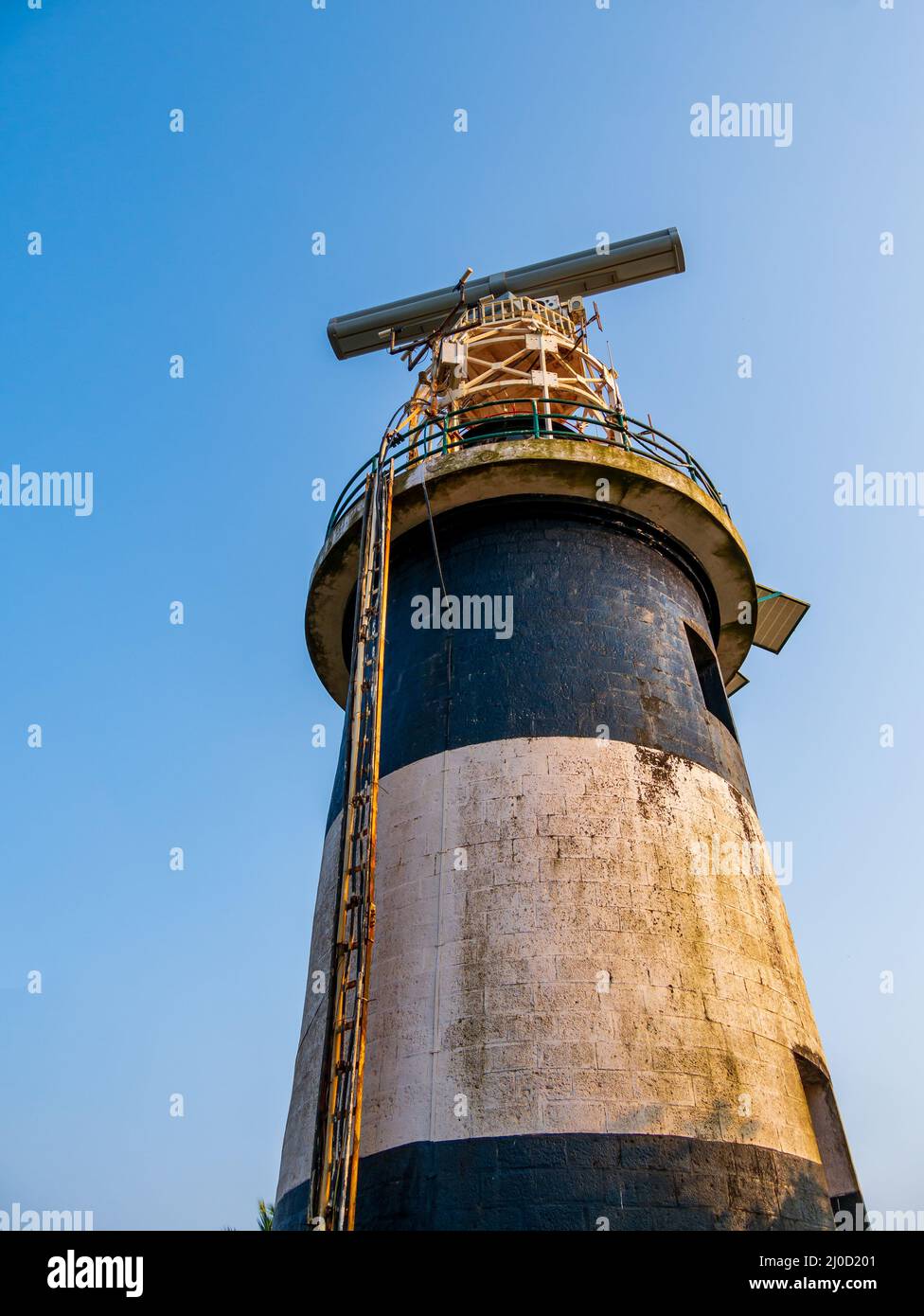 Lighthouse in vertical alignment, designed to emit light from a system ...