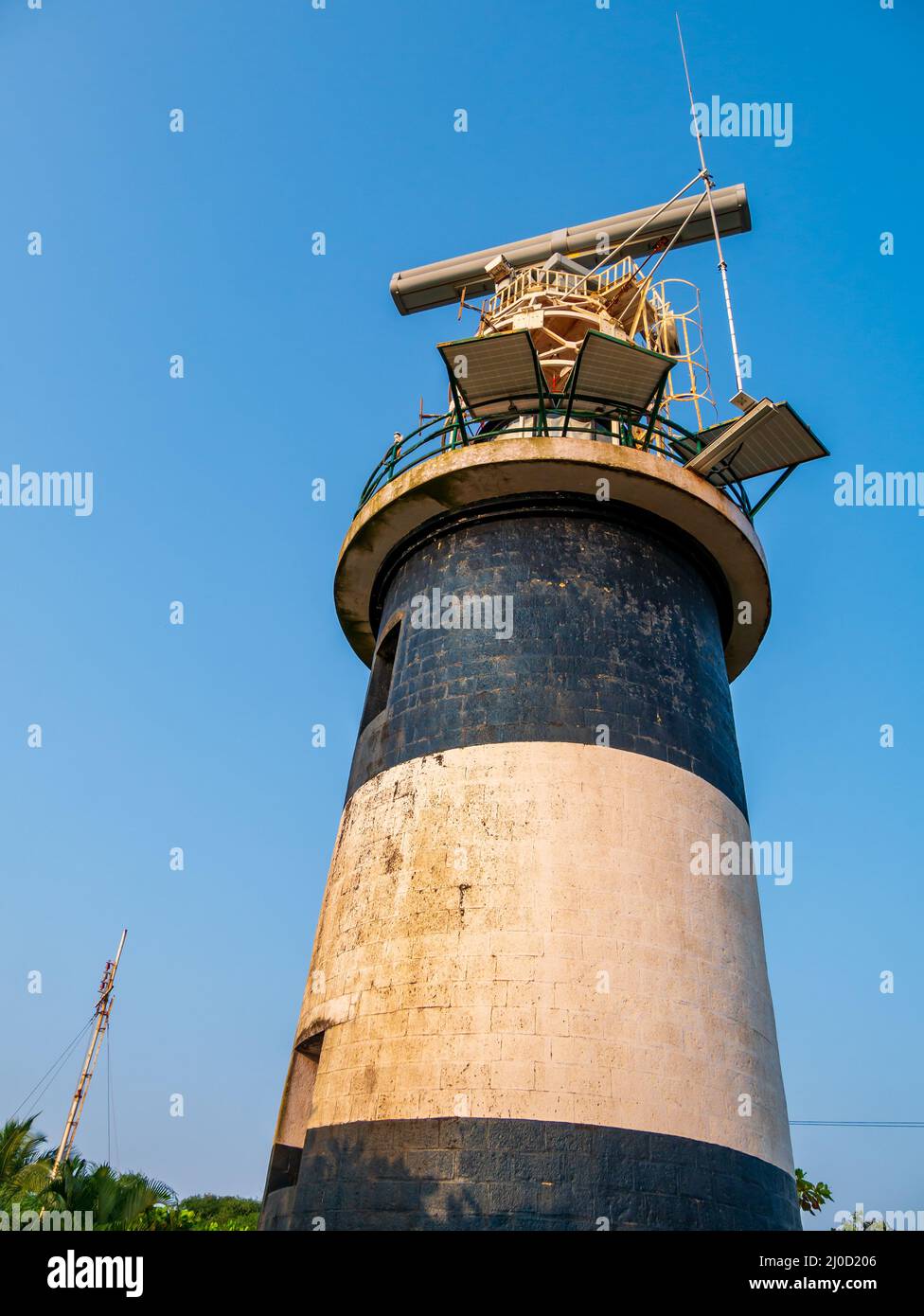 Lighthouse in vertical alignment, designed to emit light from a system ...