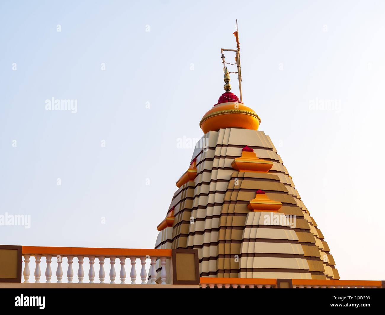 Beautifully painted Kalasa of Ganesha temple, Hindu temple located at ...