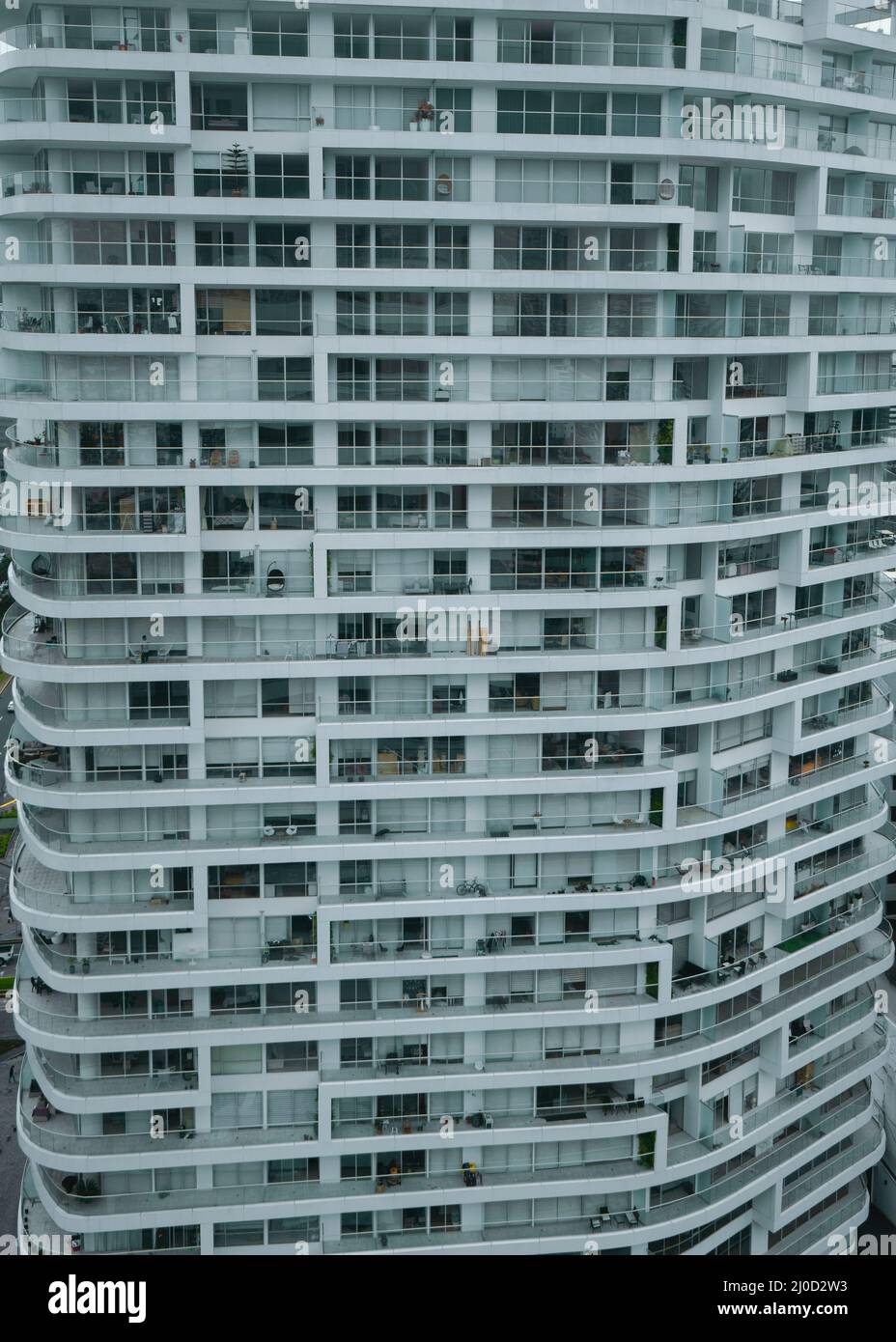 Texture of an empty white modern building closeup without people full ...