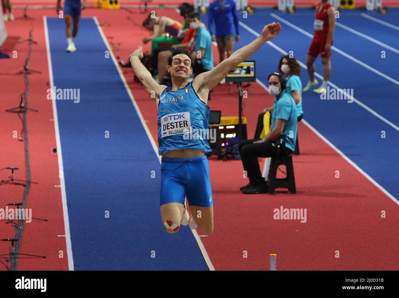 Belgrade, Serbia. 18th Mar, 2022. Dario Tester of Italy Long Jump ...