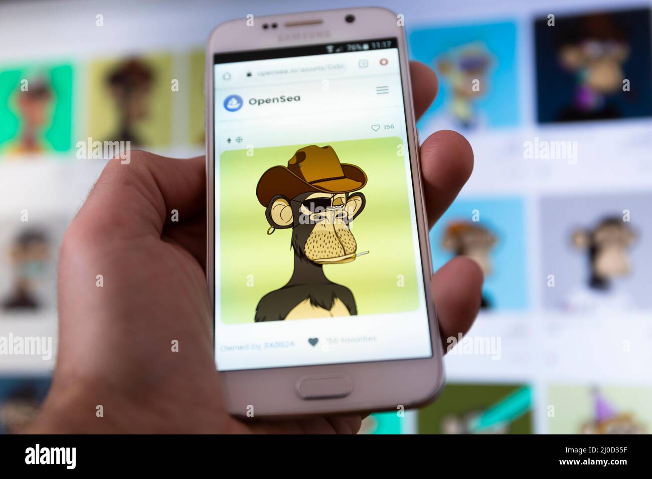 Belgrade, Serbia - March 18, 2022: The most expensive Bored Ape NFT ...