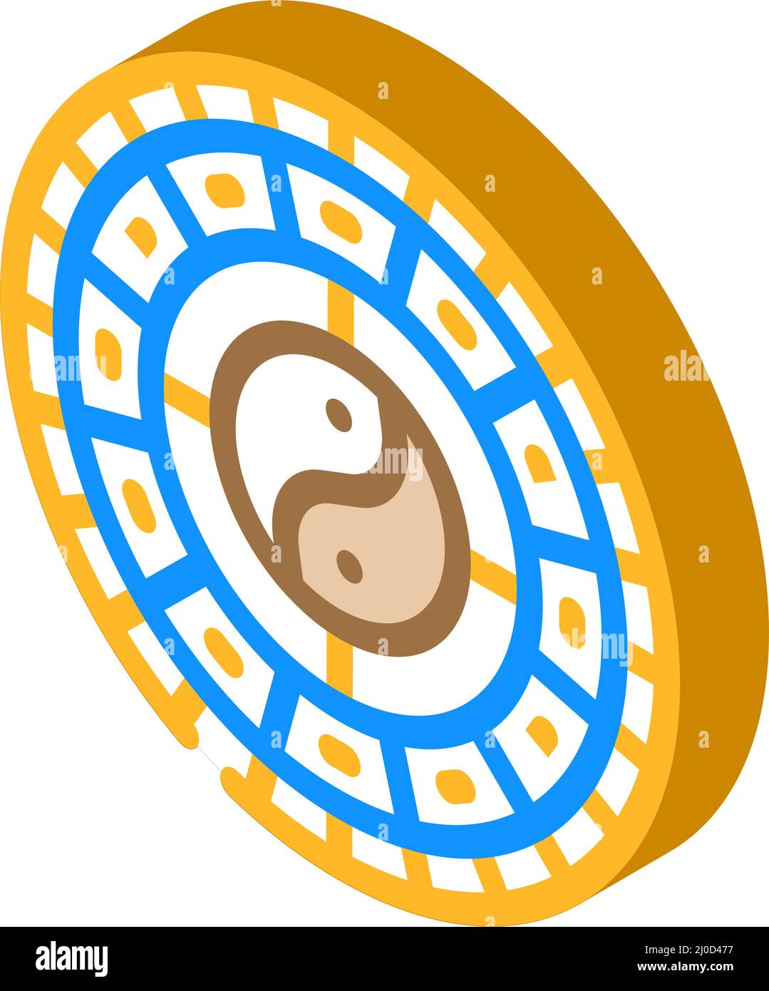 calendar chinese isometric icon vector illustration Stock Vector Image ...