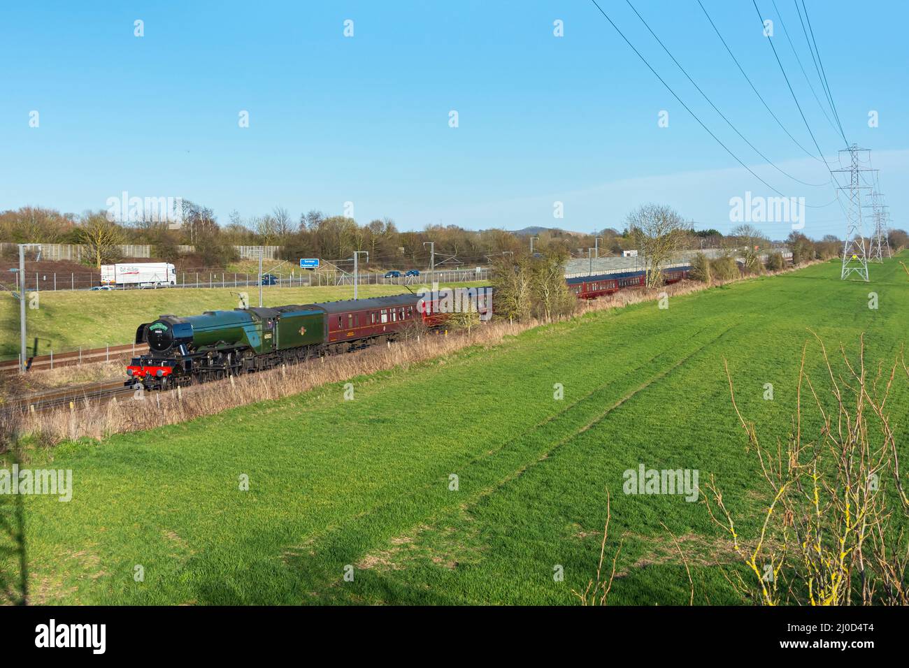 Steam train side view hi-res stock photography and images - Alamy