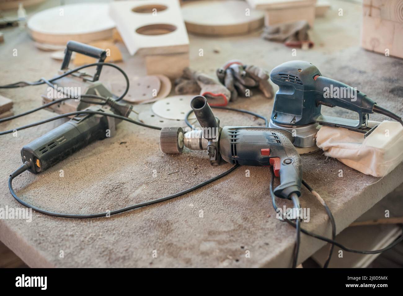 Workshop Tools. Many different tools in workshop Stock Photo - Alamy