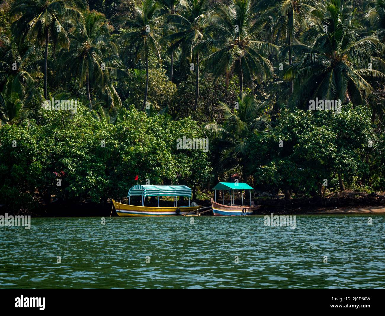 Tourist boats at Devbagh beach, Sindhudurga, a place listed in 30 ...