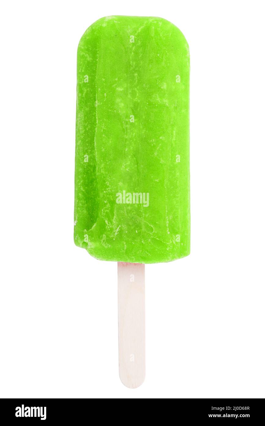 Popsicle water ice green summer isolated exempted Stock Photo - Alamy
