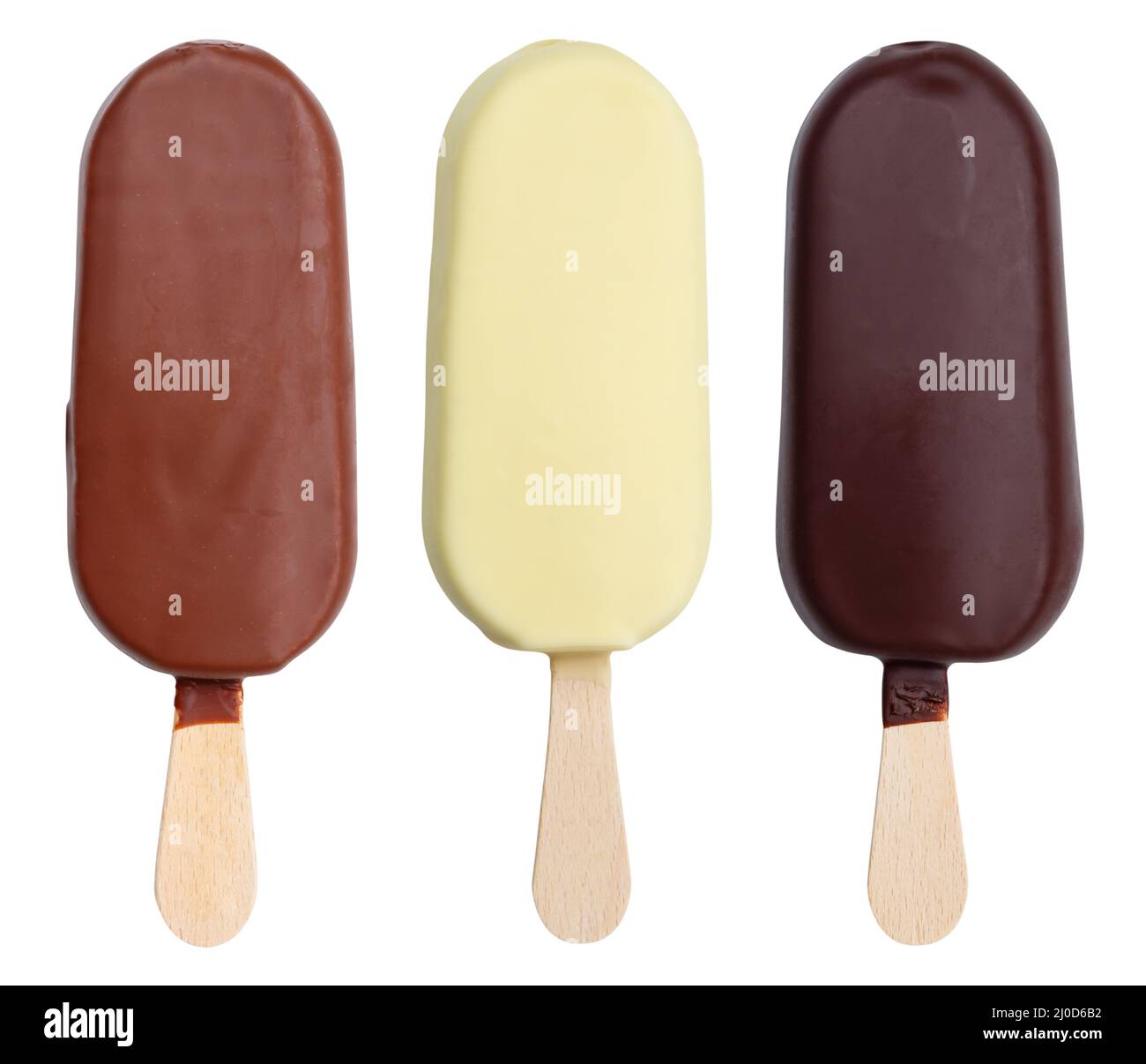 Popsicle chocolate ice cream collection chocolate summer isolated ...