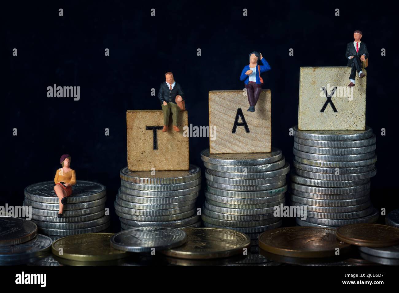 Concept tax payment. Data analysis, paperwork, financial research ...