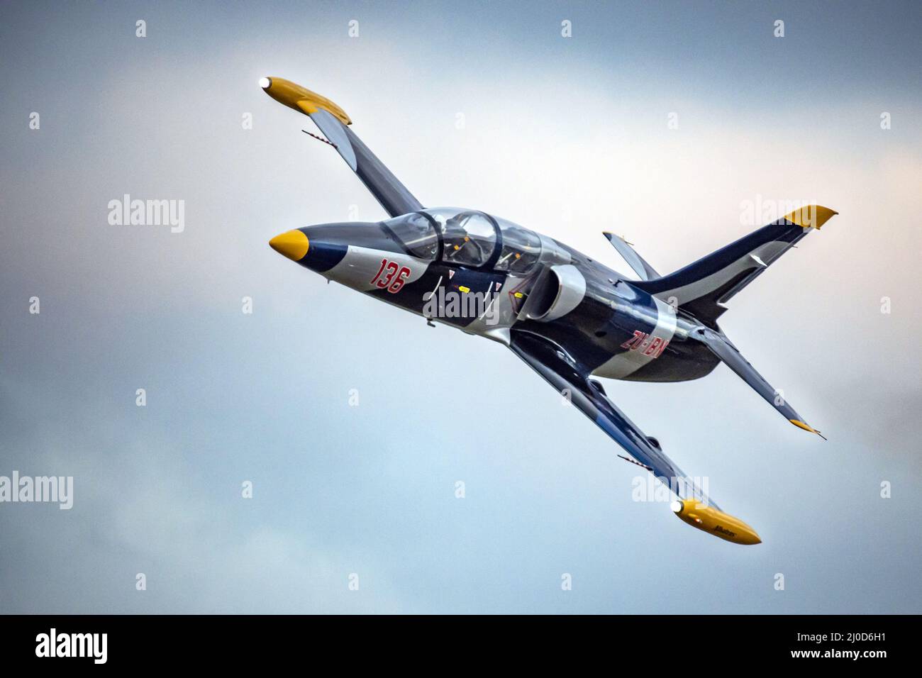 Large jet flying and doing stunts at an air show in Nelspruit, South ...