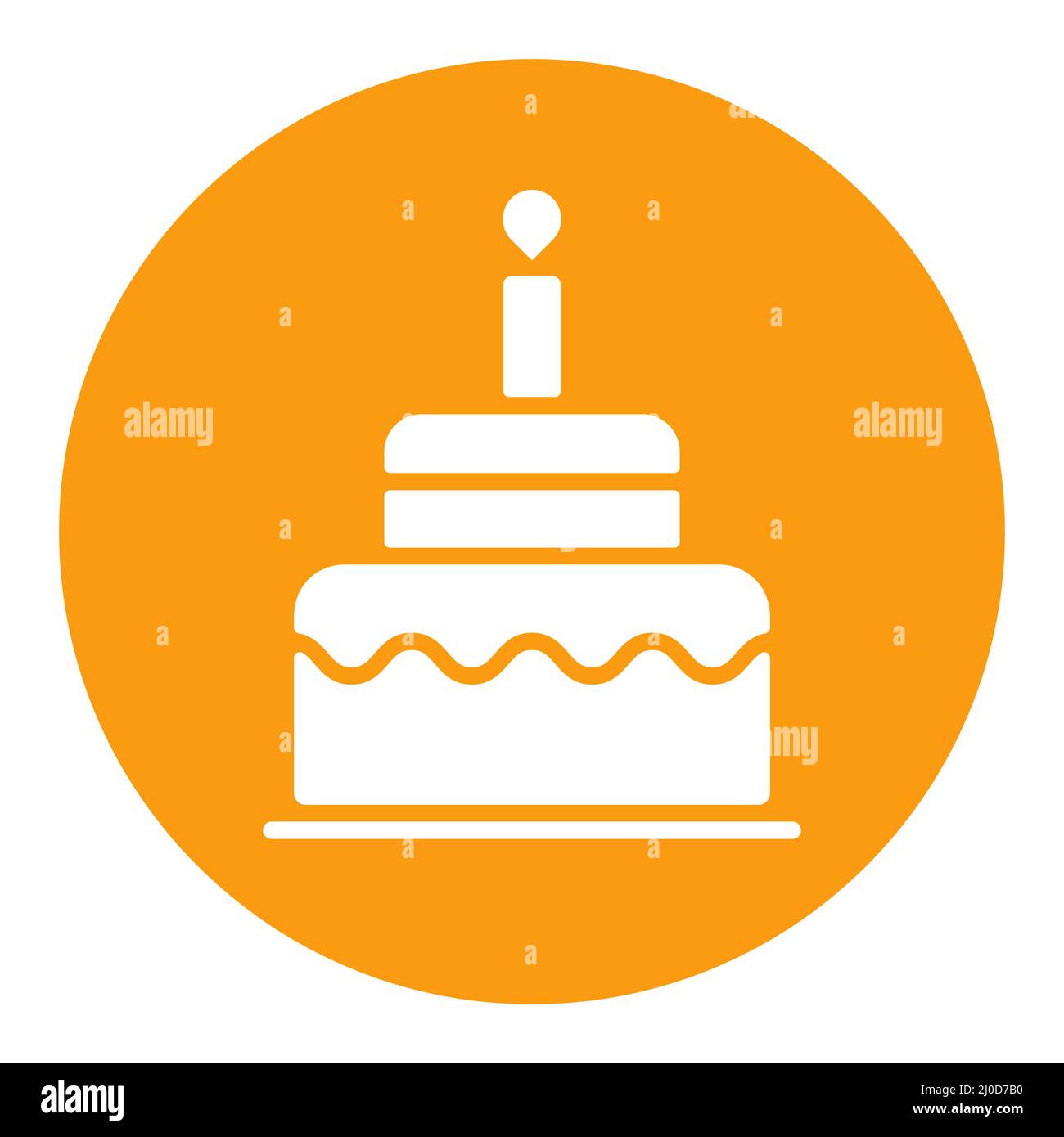 Birthday cake vector glyph icon. Graph symbol for children and newborn ...