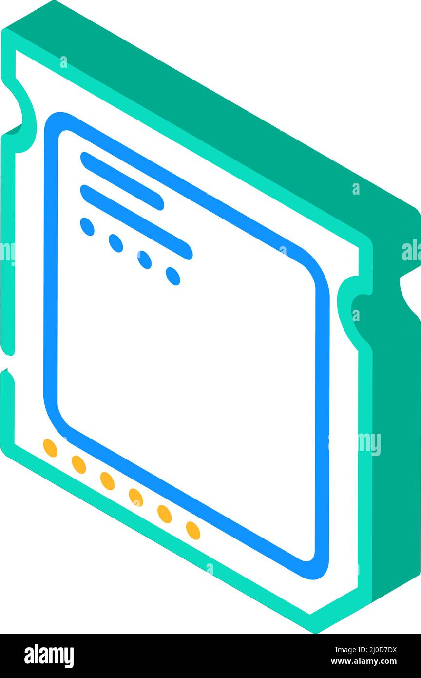 cpu computer detail isometric icon vector illustration Stock Vector ...