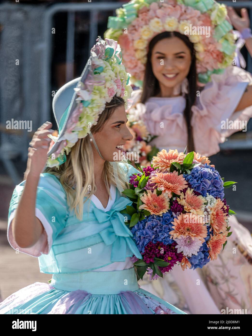 Madeira Flower Festival Dancers Stock Photo - Alamy