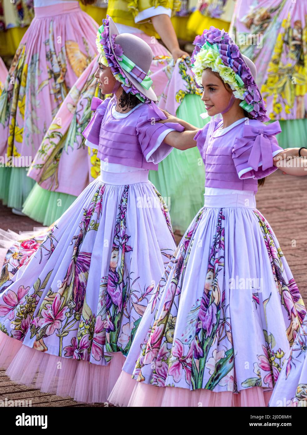 Madeira Flower Festival Dancers Stock Photo - Alamy