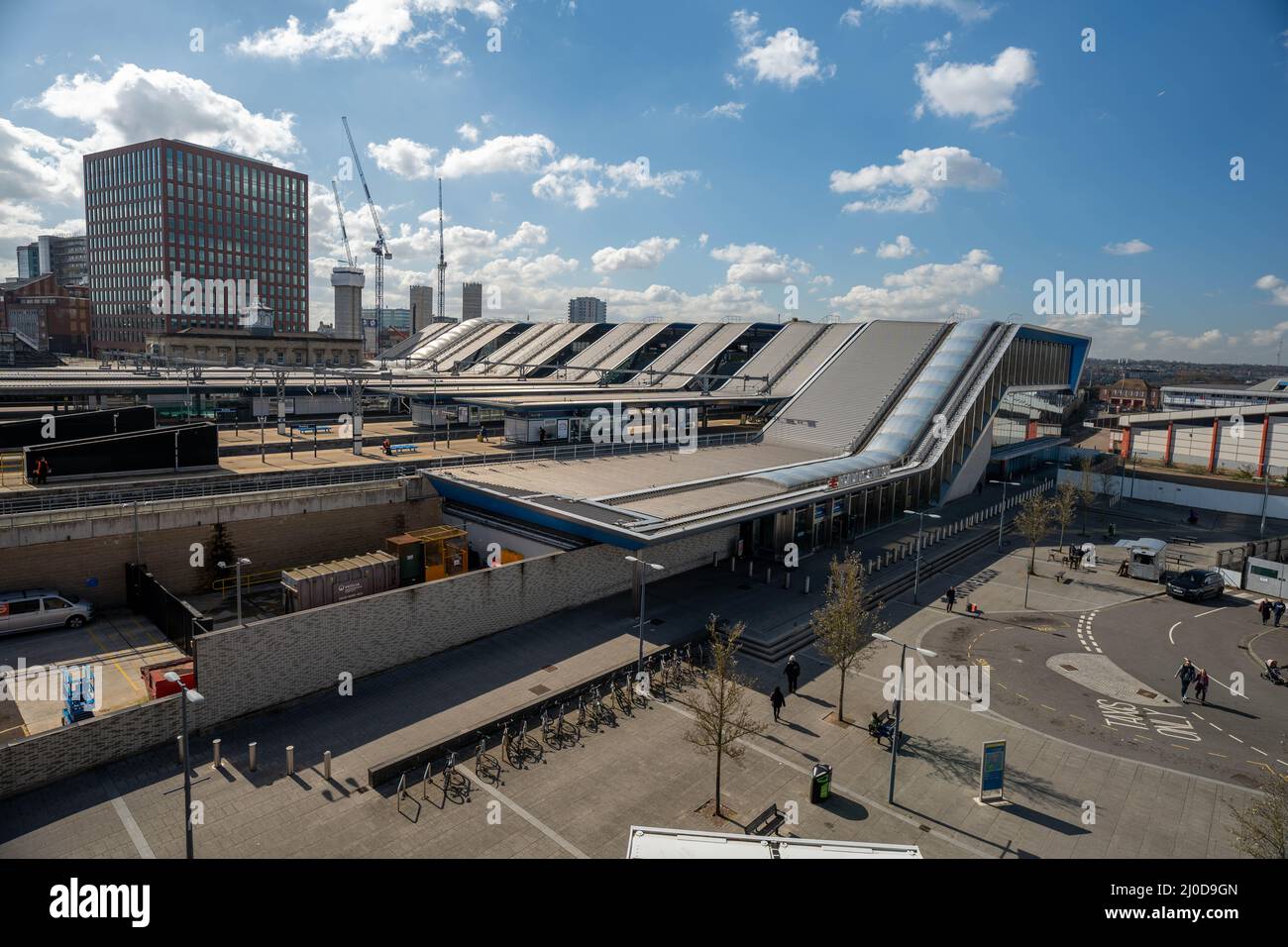 Elizabeth line station entrance hi-res stock photography and images - Alamy