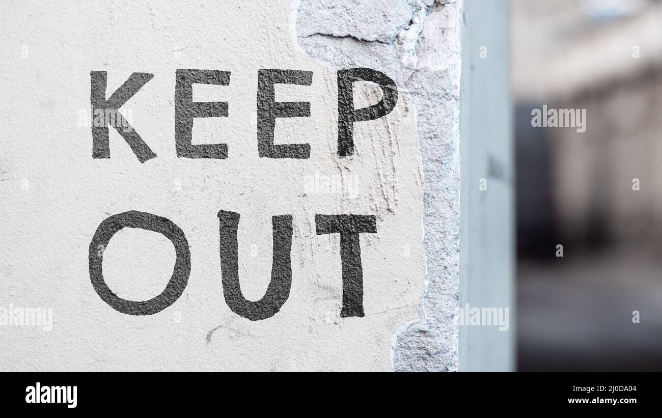 Keep out sign cut out hi-res stock photography and images - Alamy