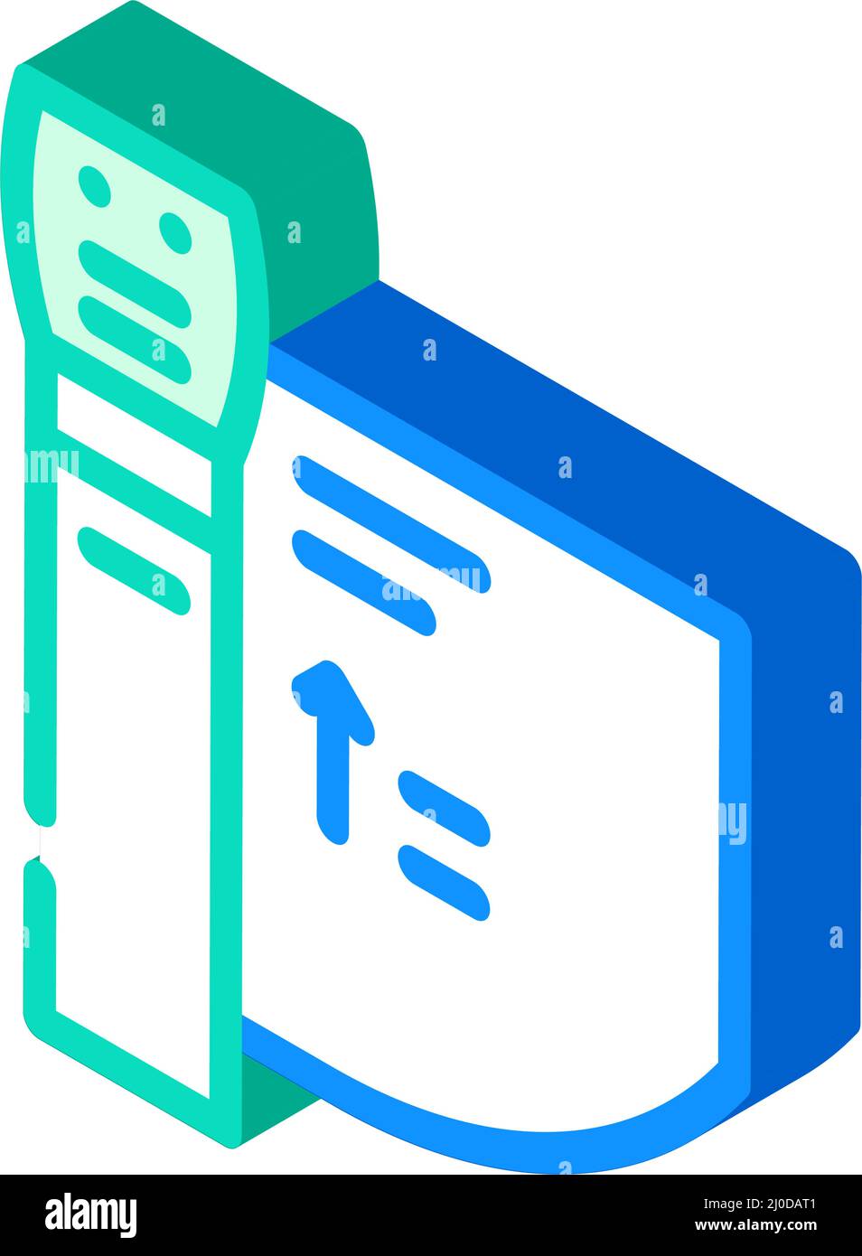 turnstile equipment isometric icon vector illustration Stock Vector ...