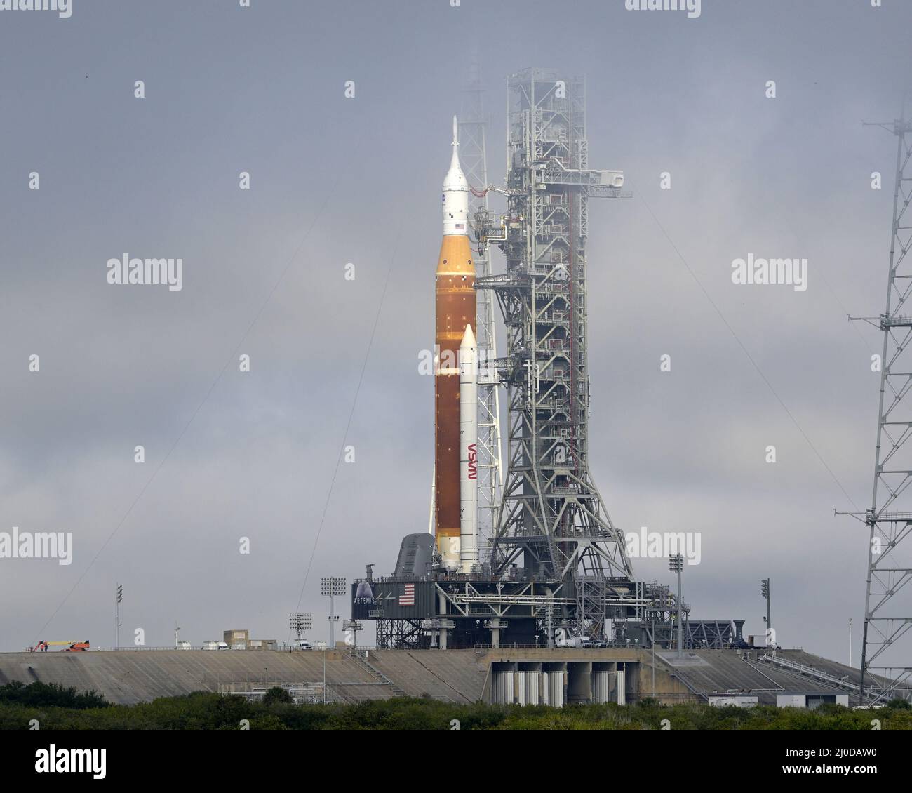 Kennedy Space Center, USA. 18th Mar, 2022. NASA's Space Launch System ...