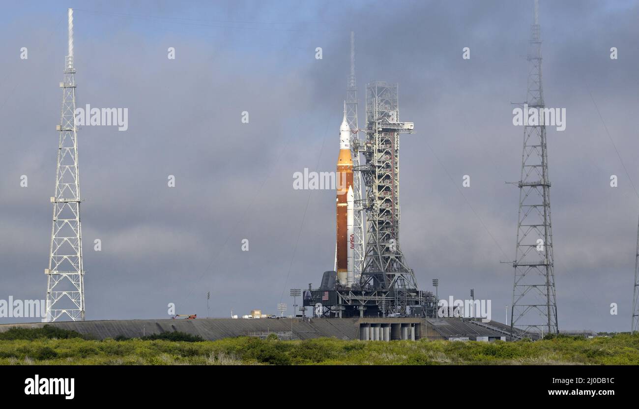 Kennedy Space Center, USA. 18th Mar, 2022. NASA's Space Launch System ...