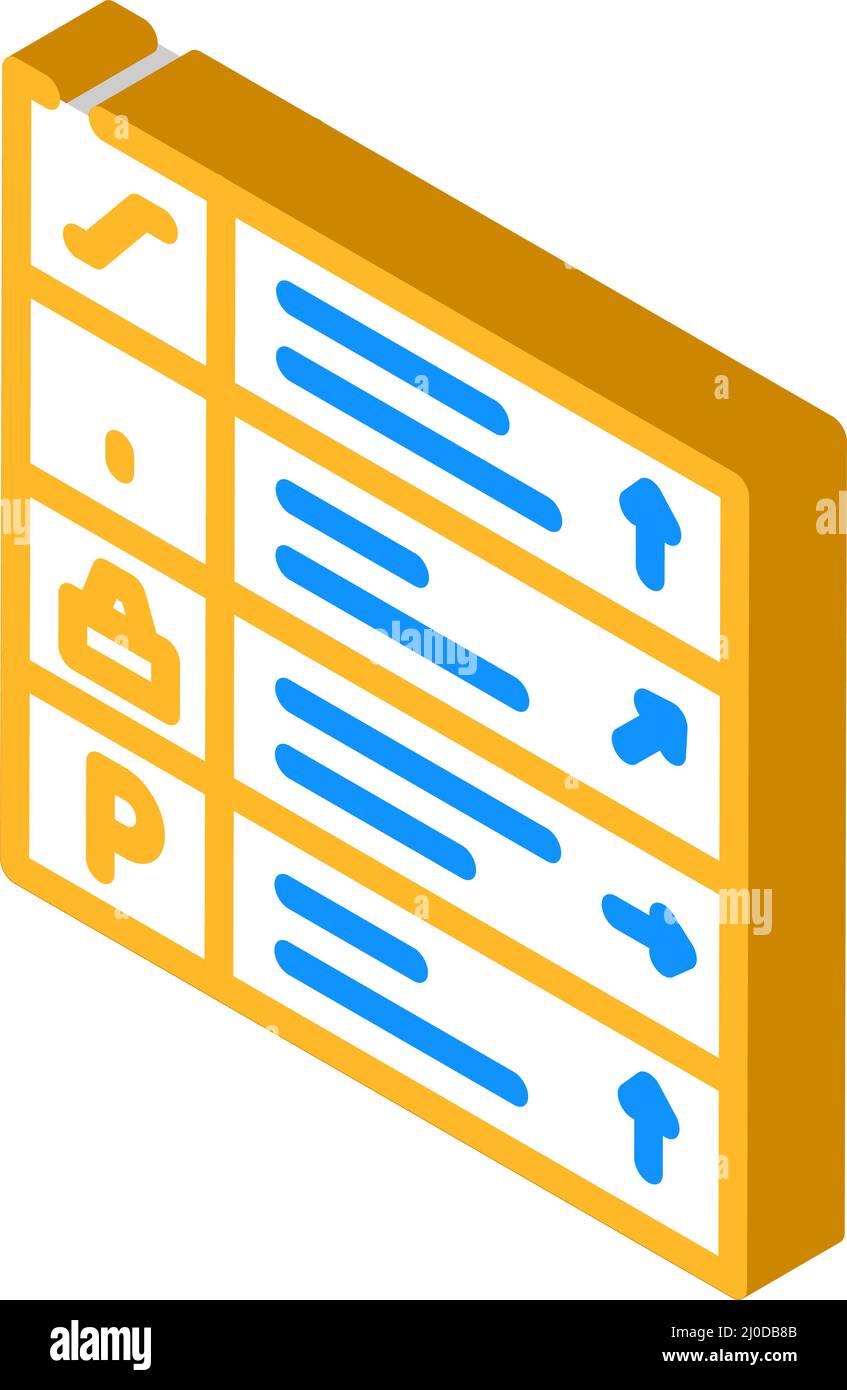 pointer direction isometric icon vector illustration Stock Vector Image ...