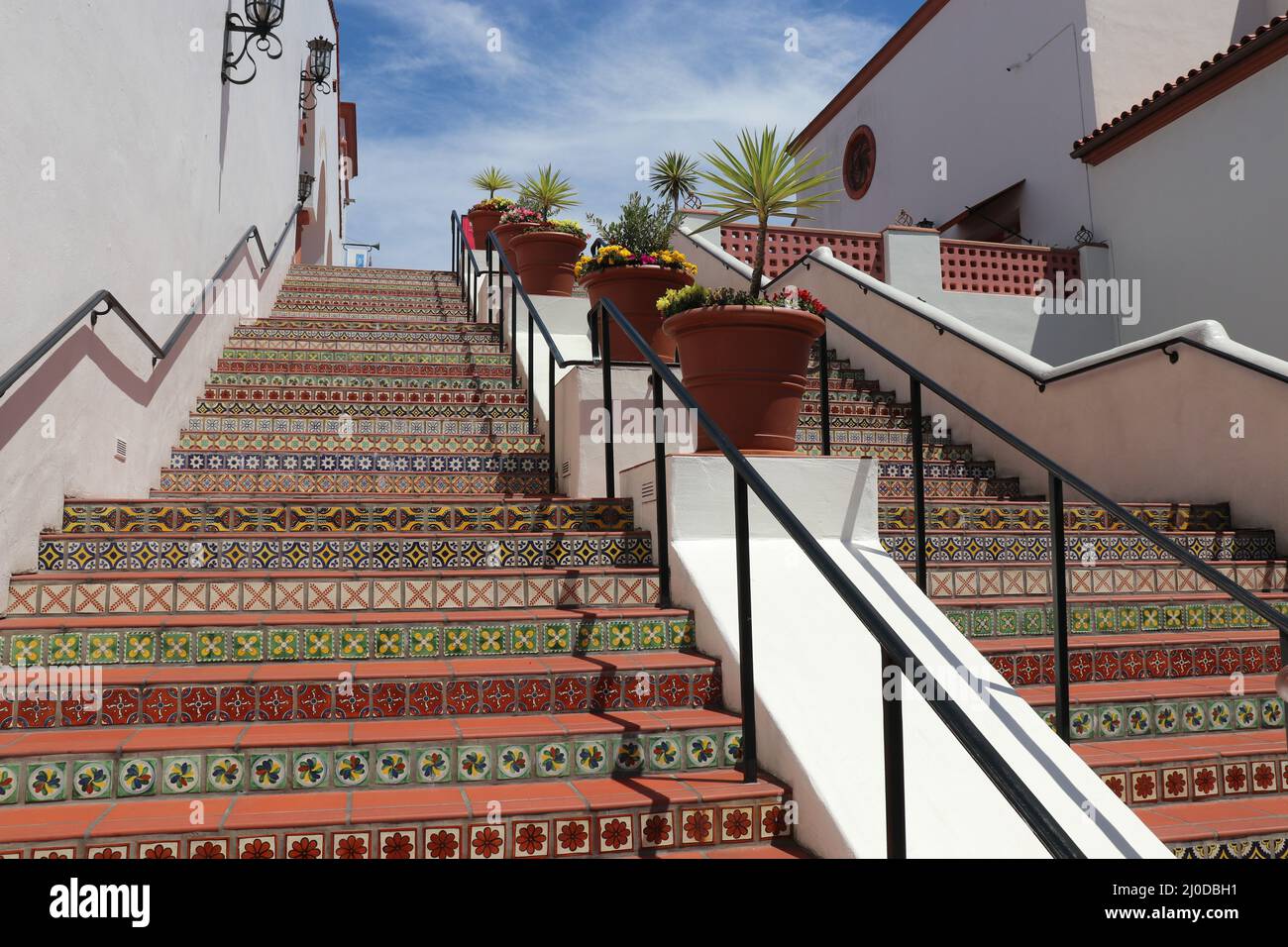 Tile steps in Santa Barbara Stock Photo - Alamy