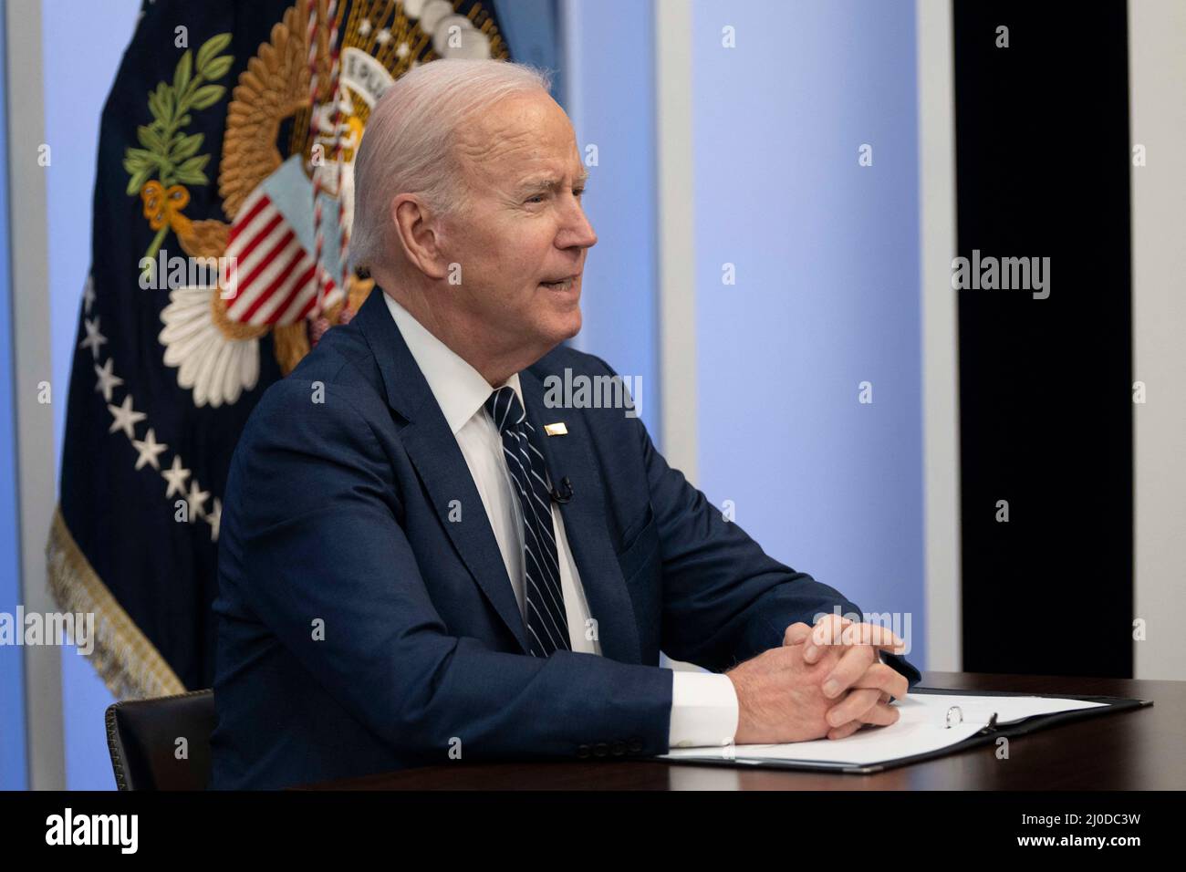 United States President Joe Biden meets with researchers and patients ...