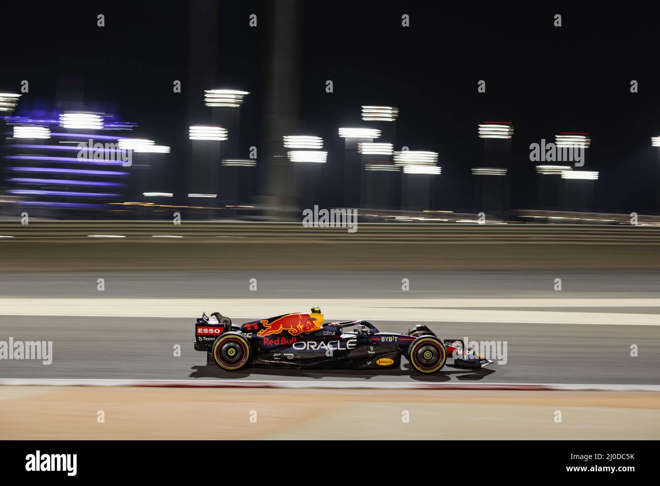 11 PEREZ Sergio (mex), Red Bull Racing RB18, action during the Formula 1 Gulf Air Bahrain Grand ...