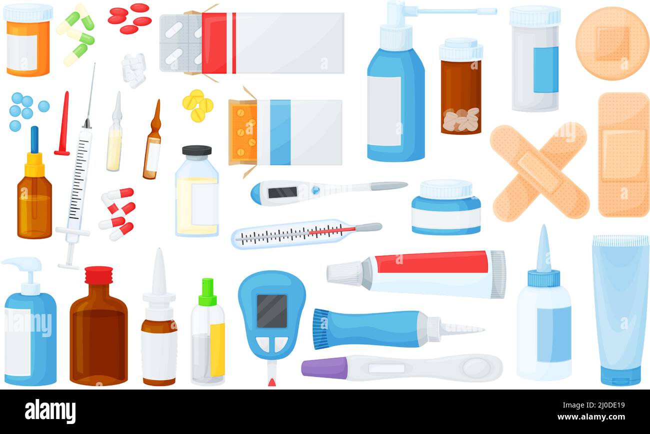 Pharmacy items Stock Vector Images - Alamy