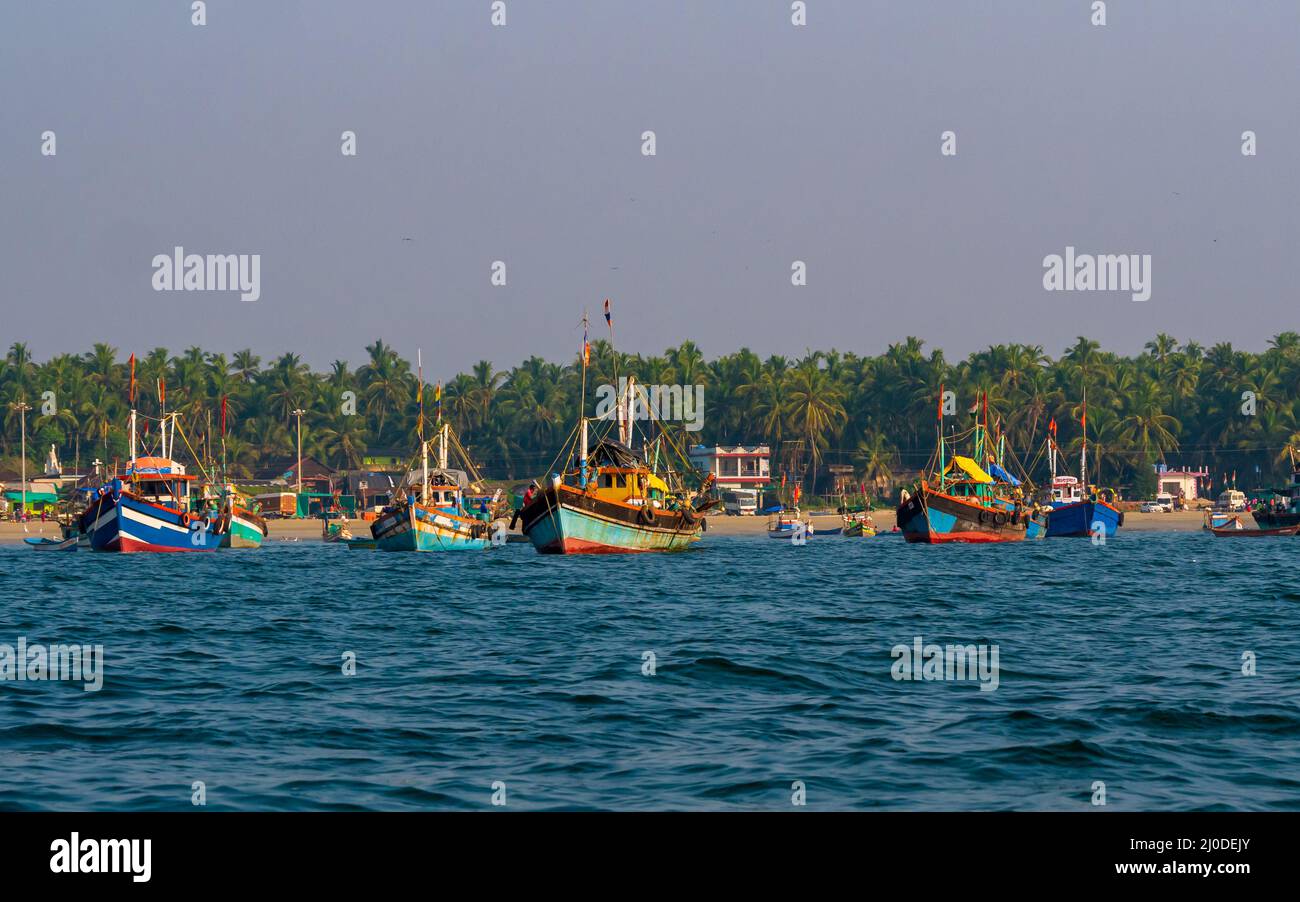 Sindhudurg, INDIA - December 23, 2021 : Troller type fishing boat at ...