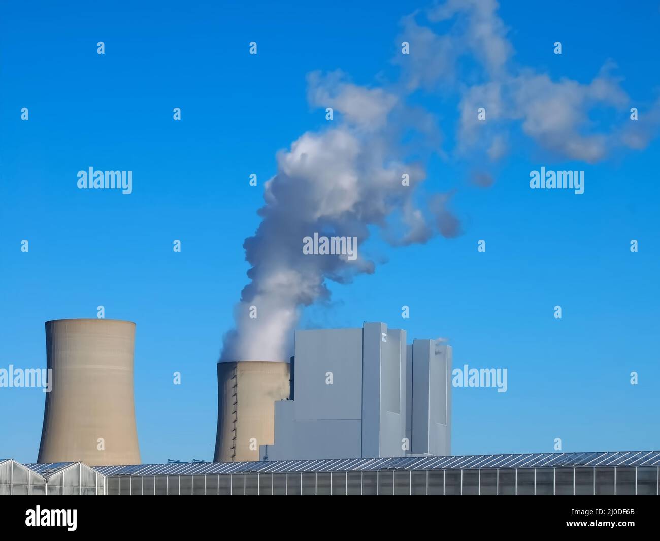 RWE Power lignite station pollutes carbon dioxide emissions in Neurath ...