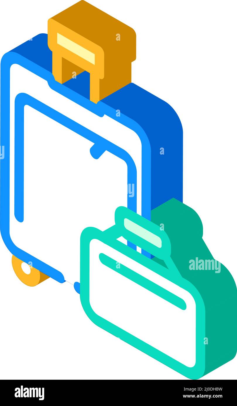luggage traveler isometric icon vector illustration Stock Vector Image ...