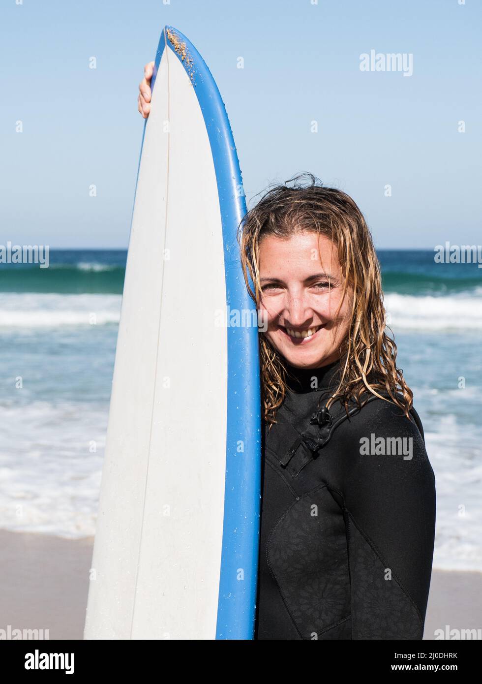 Woman wetsuit winter hi-res stock photography and images - Alamy