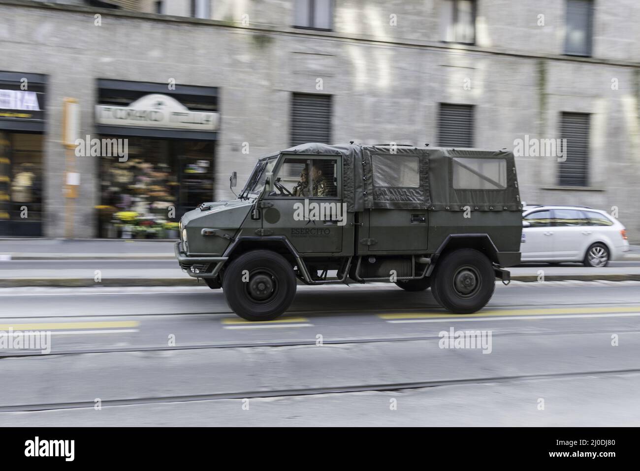 All-terrain light vehicle of the army in the street to protect, Iveco ...