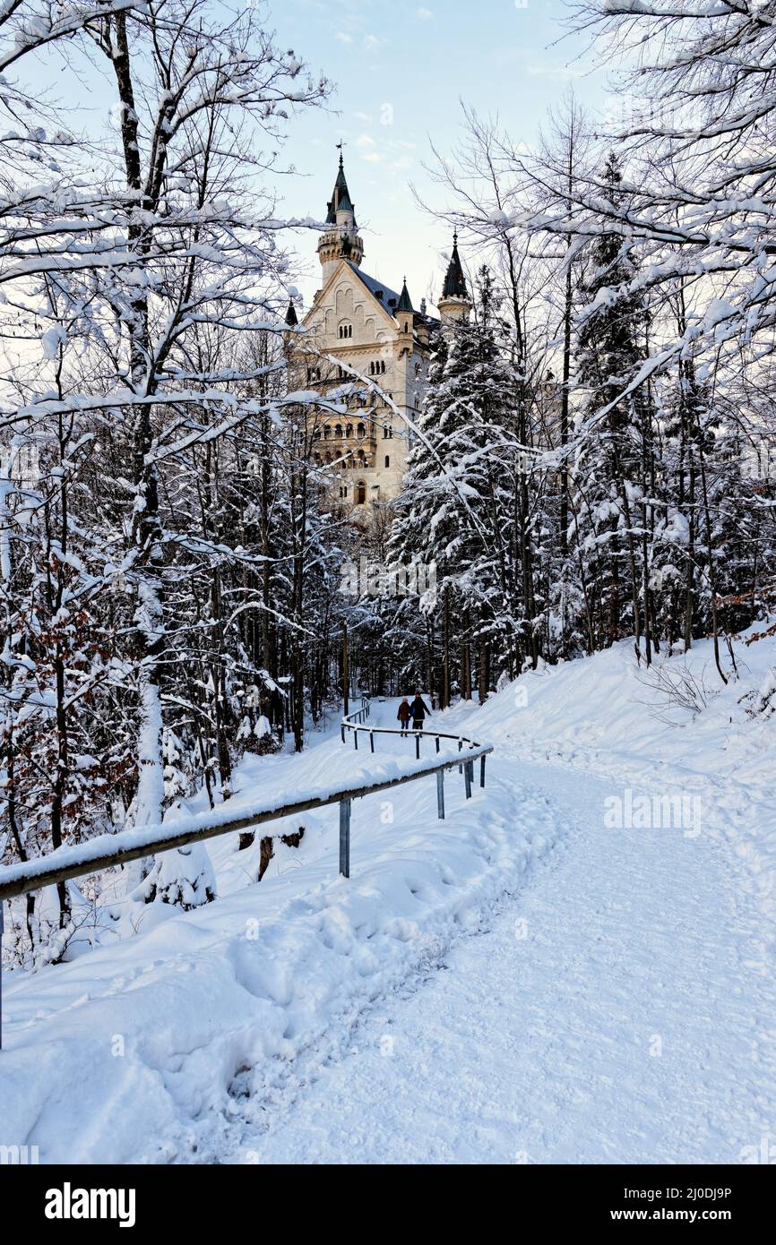 Winter in Bavaria - Schwangau - Neuschwanstein Castle Stock Photo - Alamy