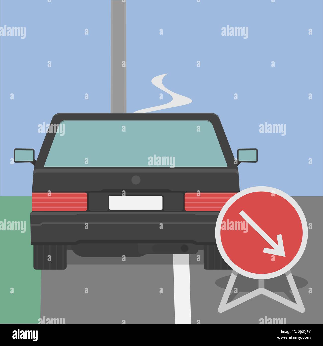 Road traffic crash Stock Vector Images - Alamy