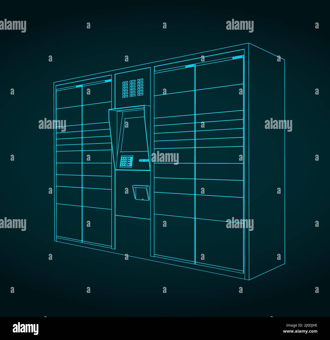 Parcel terminal Stock Vector Images - Alamy