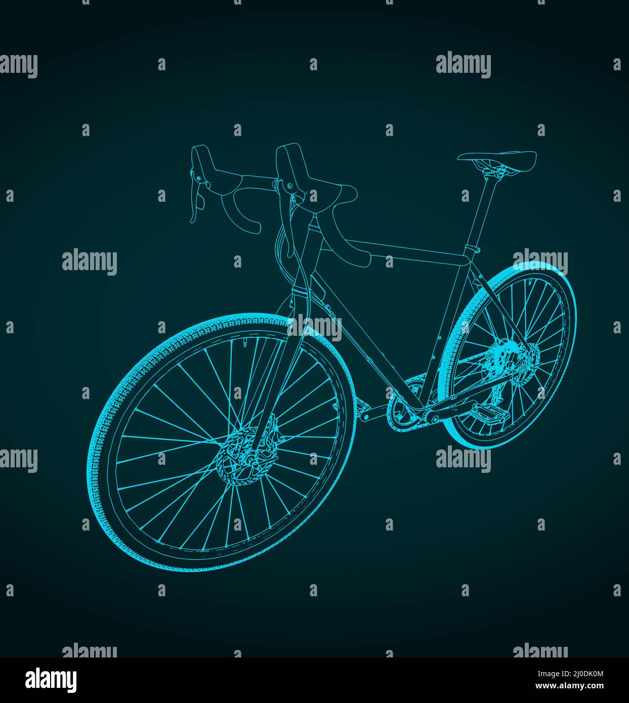 Stylized vector illustration of sketch of bicycle Stock Vector Image ...