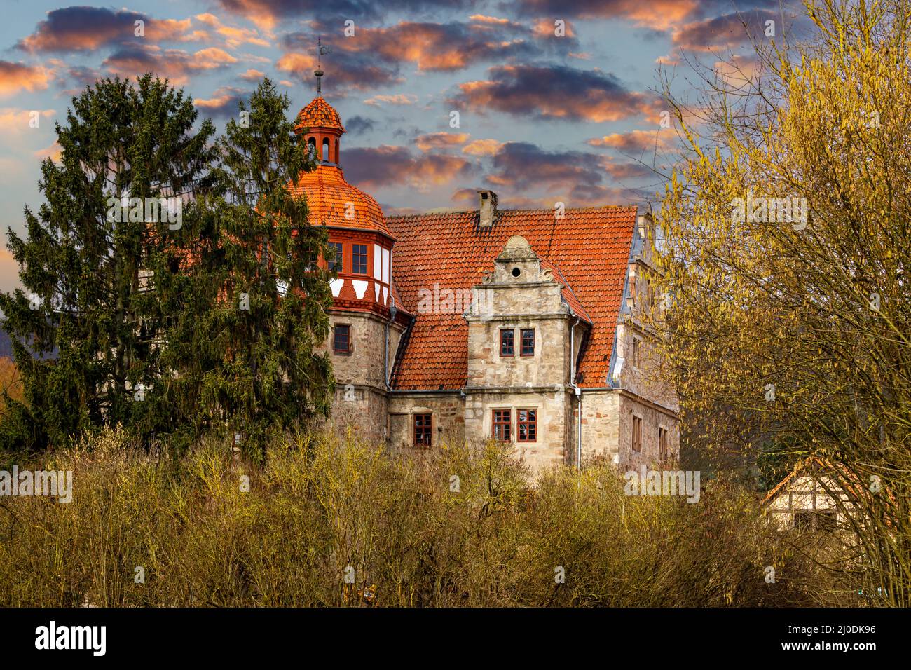 The Renaissance Castle of Nesselröden in Hesse Stock Photo - Alamy