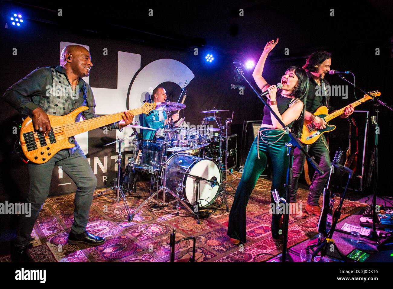 When Rivers Meet on stage at The Hunter Club Stock Photo - Alamy