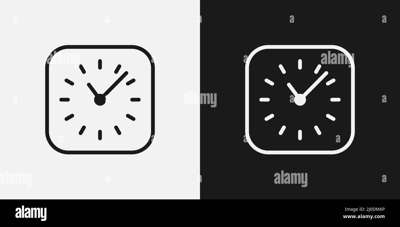 Clock vector basic line icon Stock Vector Image & Art - Alamy