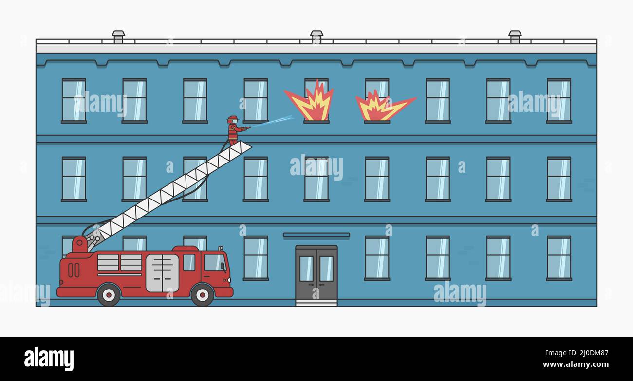 Building fire smoke Stock Vector Images - Alamy