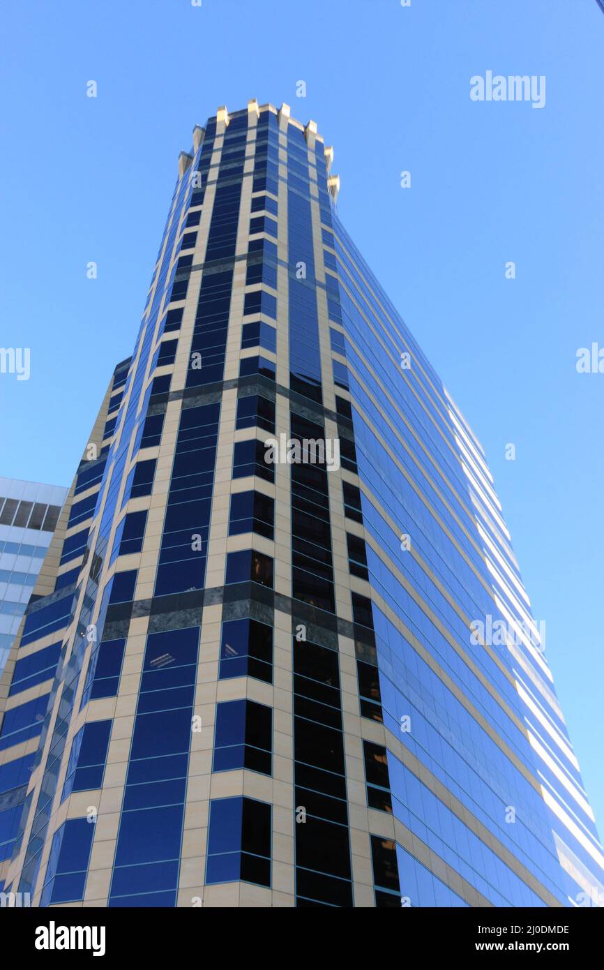 The blue tower building in Los Angeles Stock Photo - Alamy