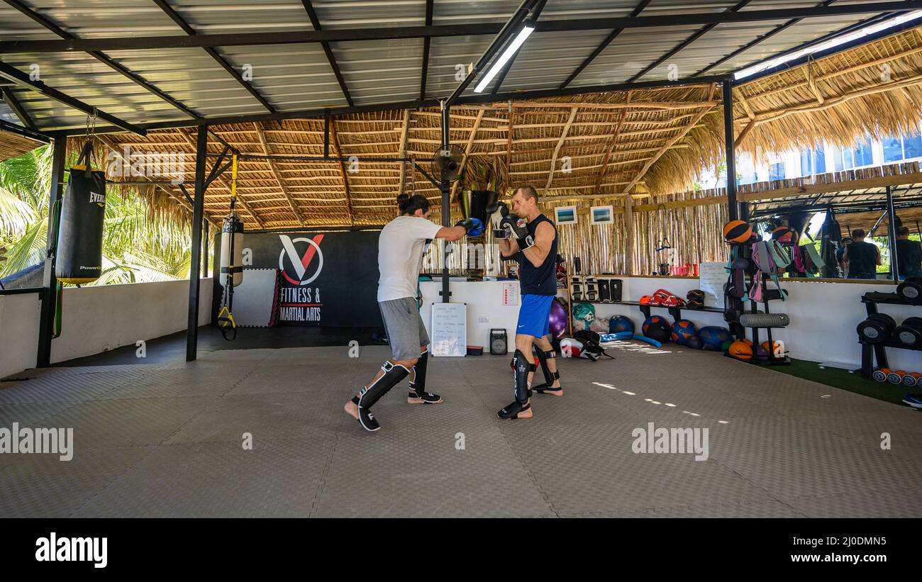 Cabarete, Puerto Plata, Dominican republic, 12.03.2022. Kickboxing at ...