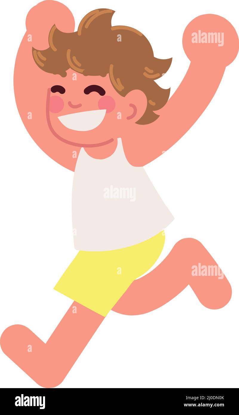 happy running boy Stock Vector Image & Art - Alamy