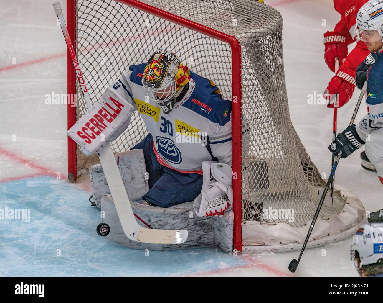 Lausanne, Vaudoise Arena, Switzerland. 18th Mar, 2022: Janne Juvonen ...